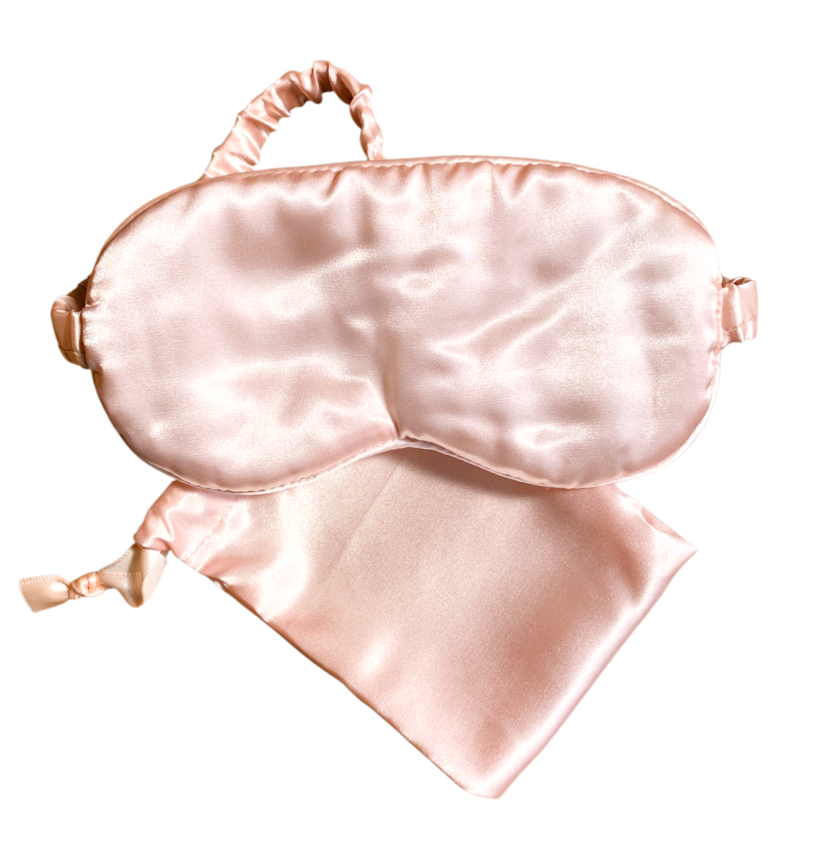 Pink Silk Sleeping Eye Mask with Travel Pouch | Hampers by Design